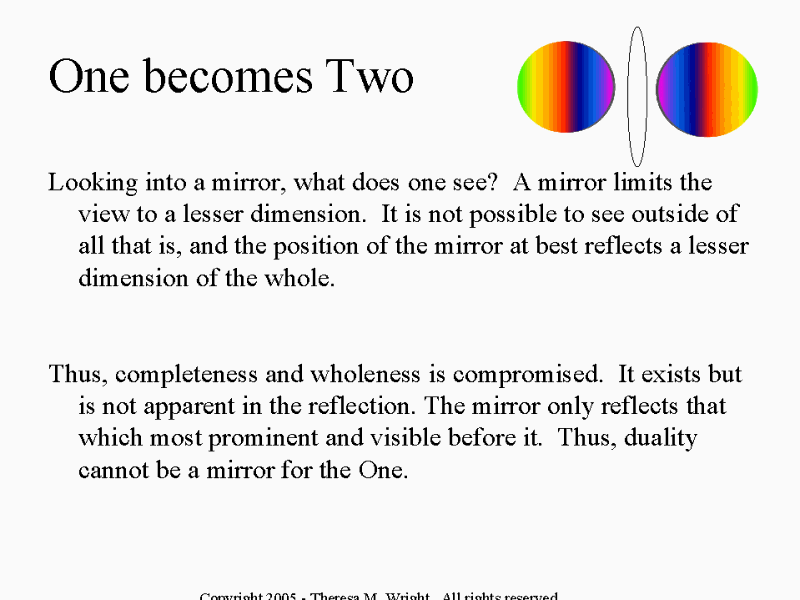 One becomes Two